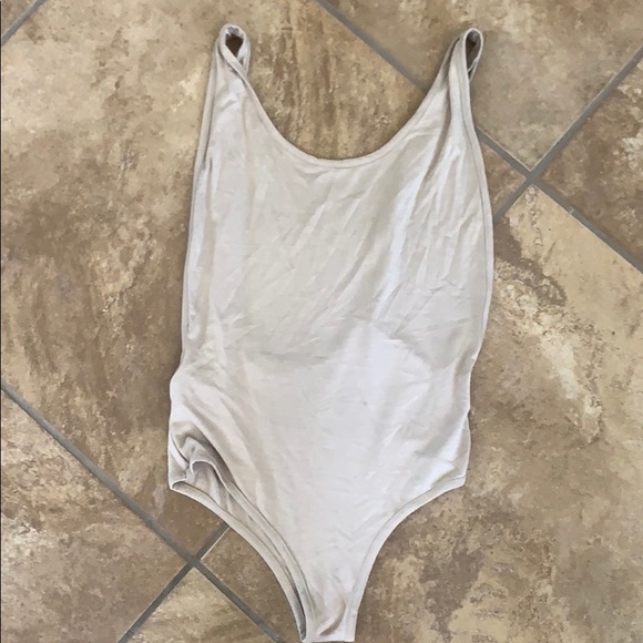 GoJane | Tops | Tan Leotard With Low Back | Poshmark